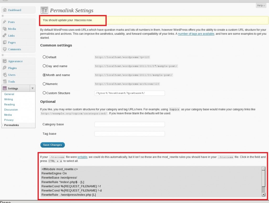 wordpress_permalink__htaccess_error | Dokk-aebi